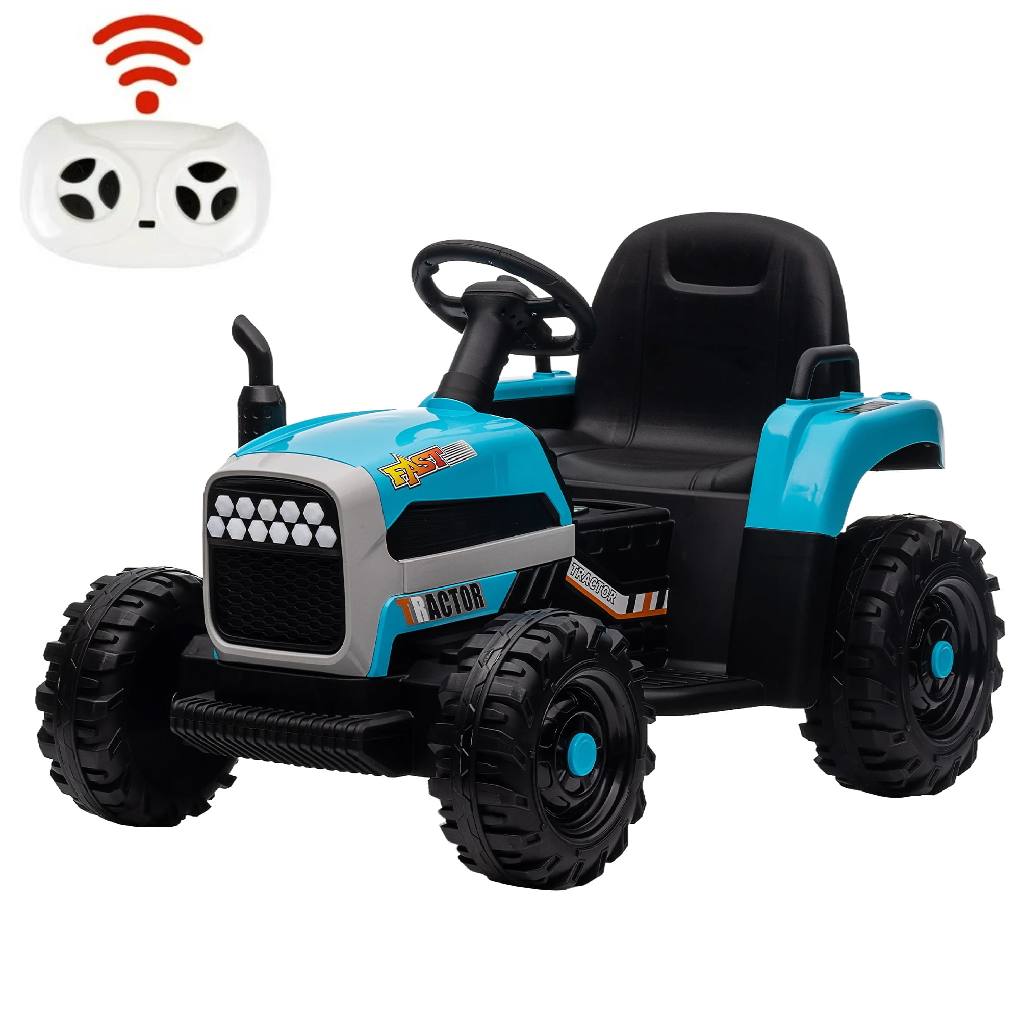 Spoway 12V Ride on Toy, Kids Ride On Tractor with Trailer & Remote ...