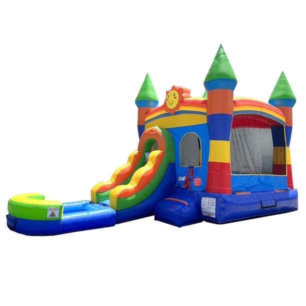 Pogo Bounce House Crossover Bounce House with Slide and Splash Pool ...