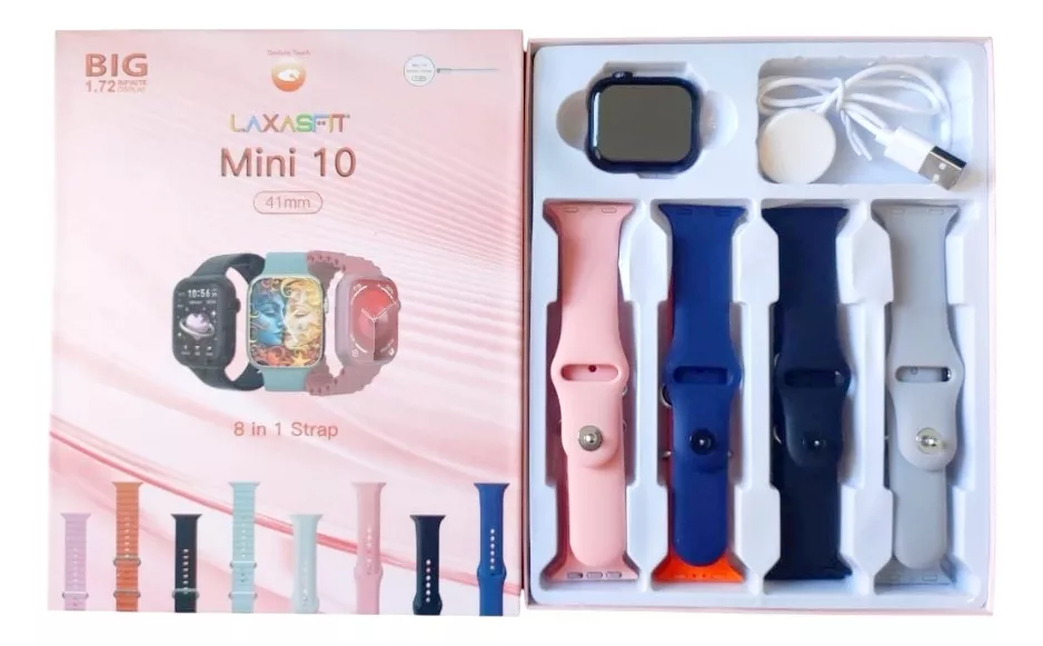 Smartwatch Mini 10 Set Reloj + 8 Correas Mujer Series 10 | Bodega ...