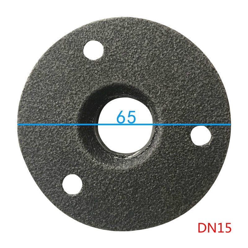 DN15 DN20 3 holes Iron Cast Floor Flanges Casting Antique Flange Base Bracket Tube Pipe Loft ...