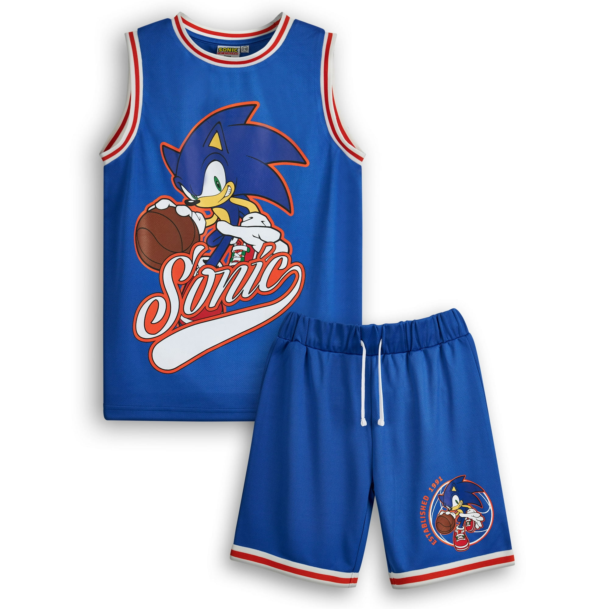 Click here for Sonic The Hedgehog Boys Blue 2 Piece Basketball Se... prices