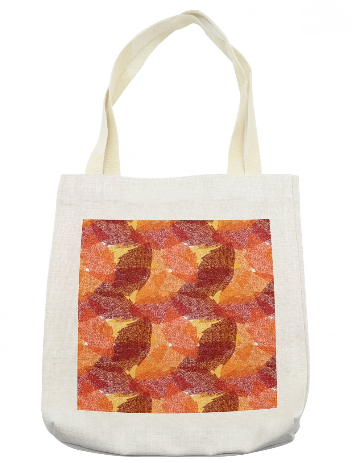 Leaves Tote Bag, Highly Detailed Artwork Pattern with Leaf Motifs in ...