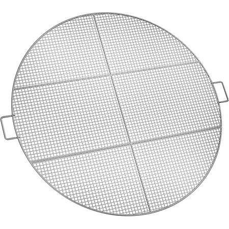 Fire Pit Cooking Grill Grate with 3 Support Bars Outdoor Round BBQ ...