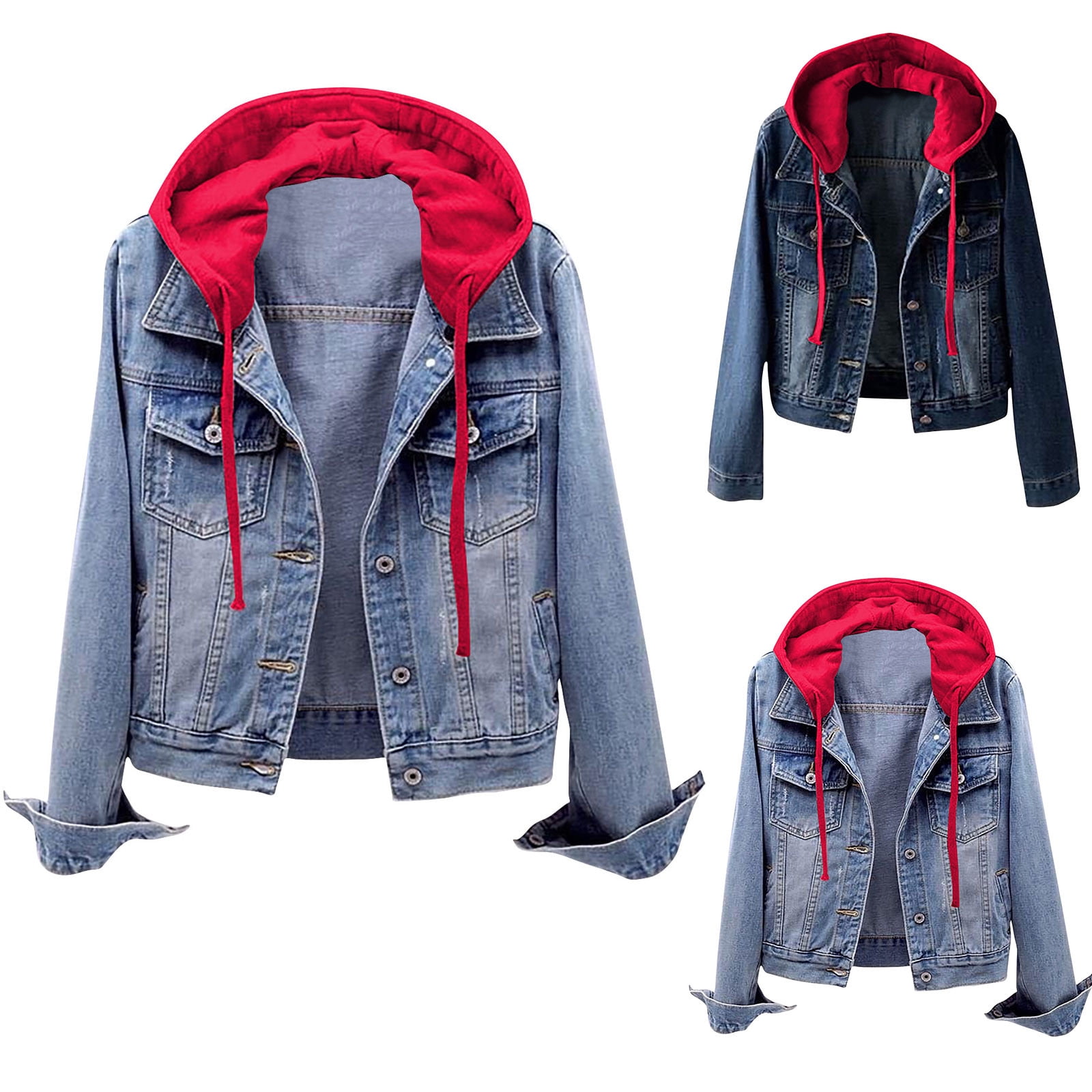 Click here for Syvgva Womens Coat womens Long Sleeve Top Denim Ja... prices