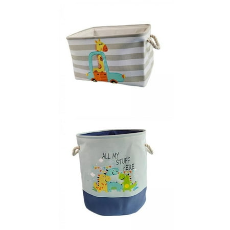 Sundries Basket,Folding Laundry Basket Round Storage Bin Bag,Fabric ...