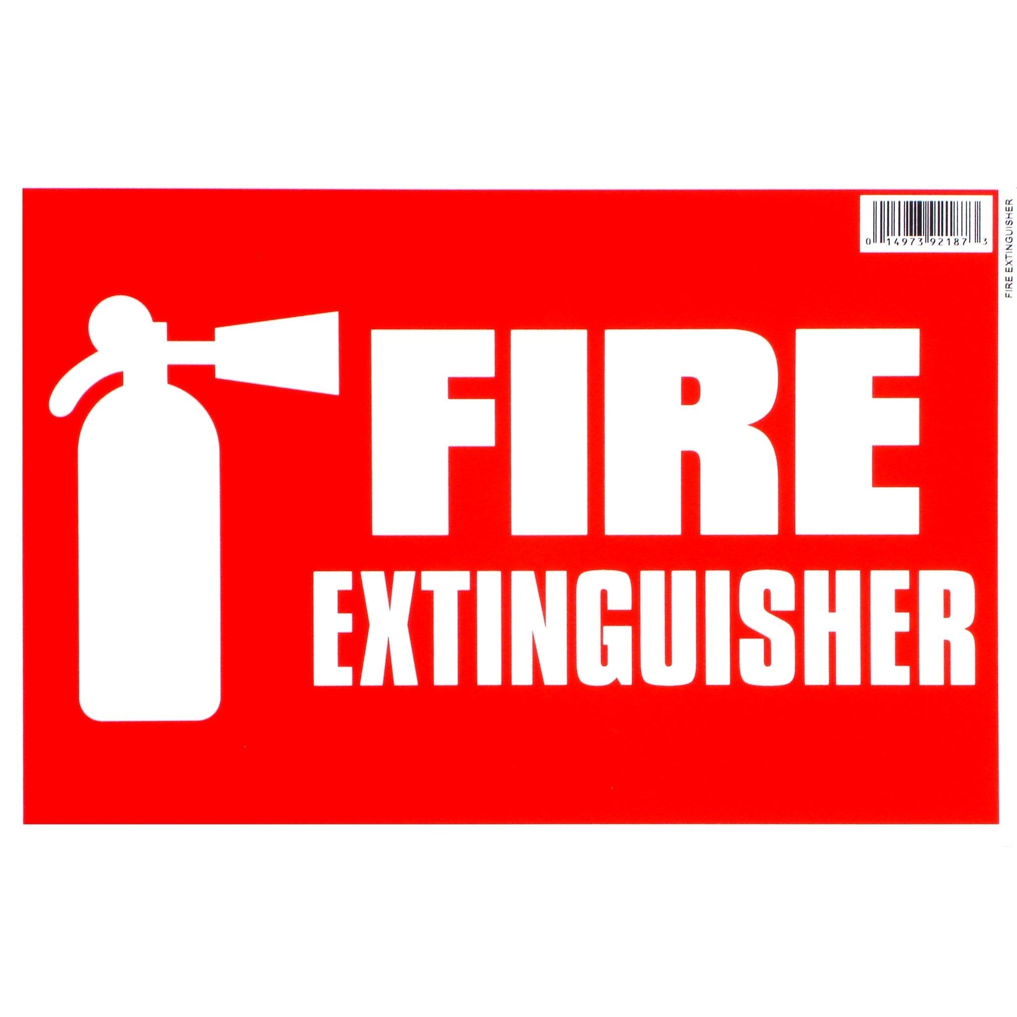8" x 12" Styrene Plastic "Fire Extinguisher" Signs - Walmart.com