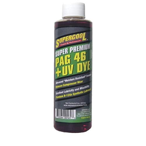 Tsi Supercool A/C Comp Lube, Uv Dye, 8 Oz, Flsh Pnt 442 F, Red/Yellow ...