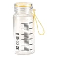 300ml Yellow Lanyard Graduated Glass Water Bottle, Large Travel ...