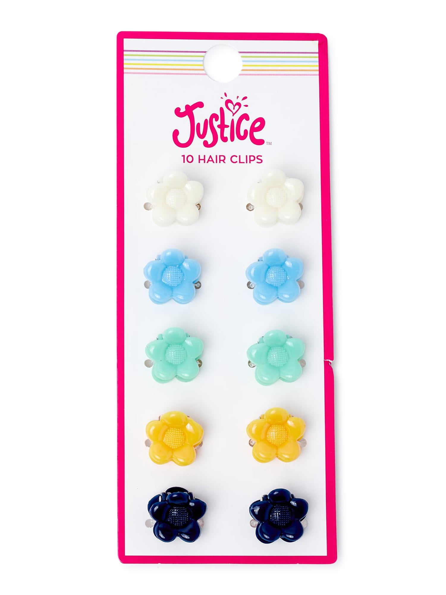Justice Girls Flower Claw Clips, 10-Pack - Walmart.com