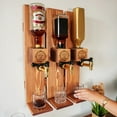 Personalized Wall-Mounted Triple Tap Whiskey Dispenser – Handmade Pine ...