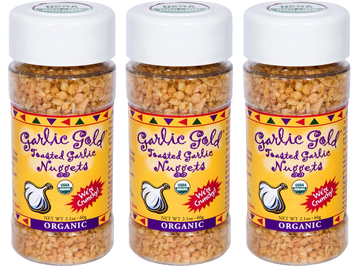 Organic Garlic Gold Nuggets, Crunchy Roasted Garlic Seasoning Granules ...