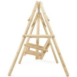 Costway A-Frame Patio Rocking Porch Swing, Three-Seater, Outdoor Garden ...