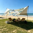 Camping Sun Shade Tent Tarp Portable Outdoor Picnic Mat Oil Painting ...