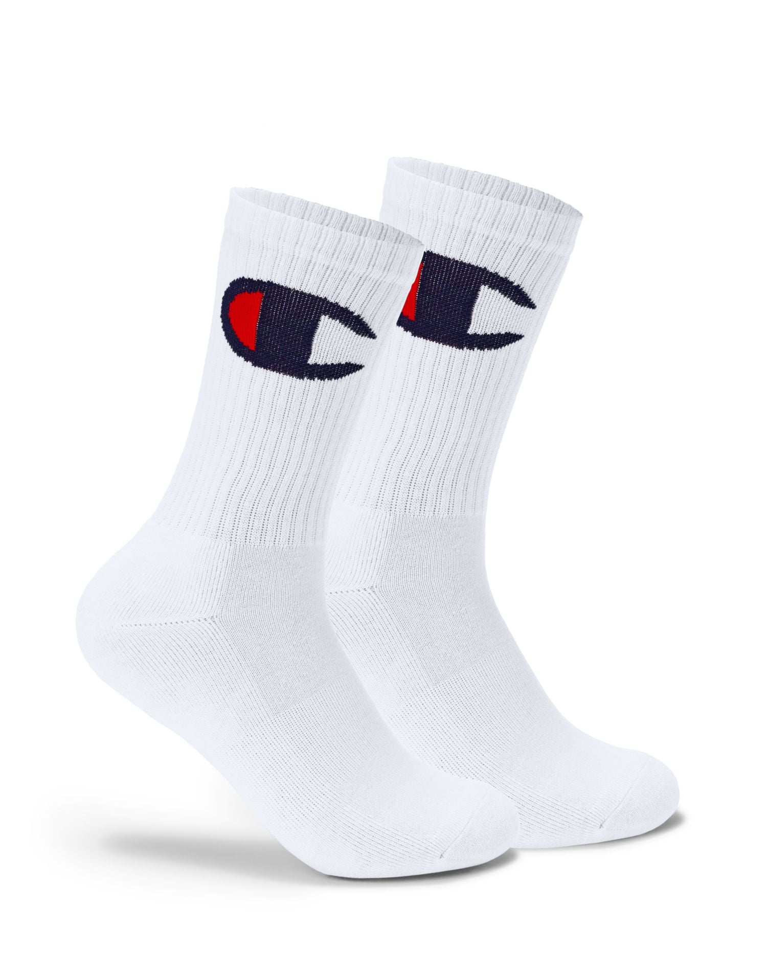 Champion Life Adult Big C Crew Socks 1-Pair, 10-13, White - Walmart.com