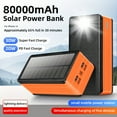 80000mAh Solar Power Bank, 30W Fast Charging, 5 Outputs 2 Inputs, LED ...