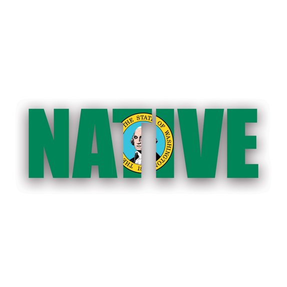 Washington Native Sticker Decal - Self Adhesive Vinyl - Weatherproof ...