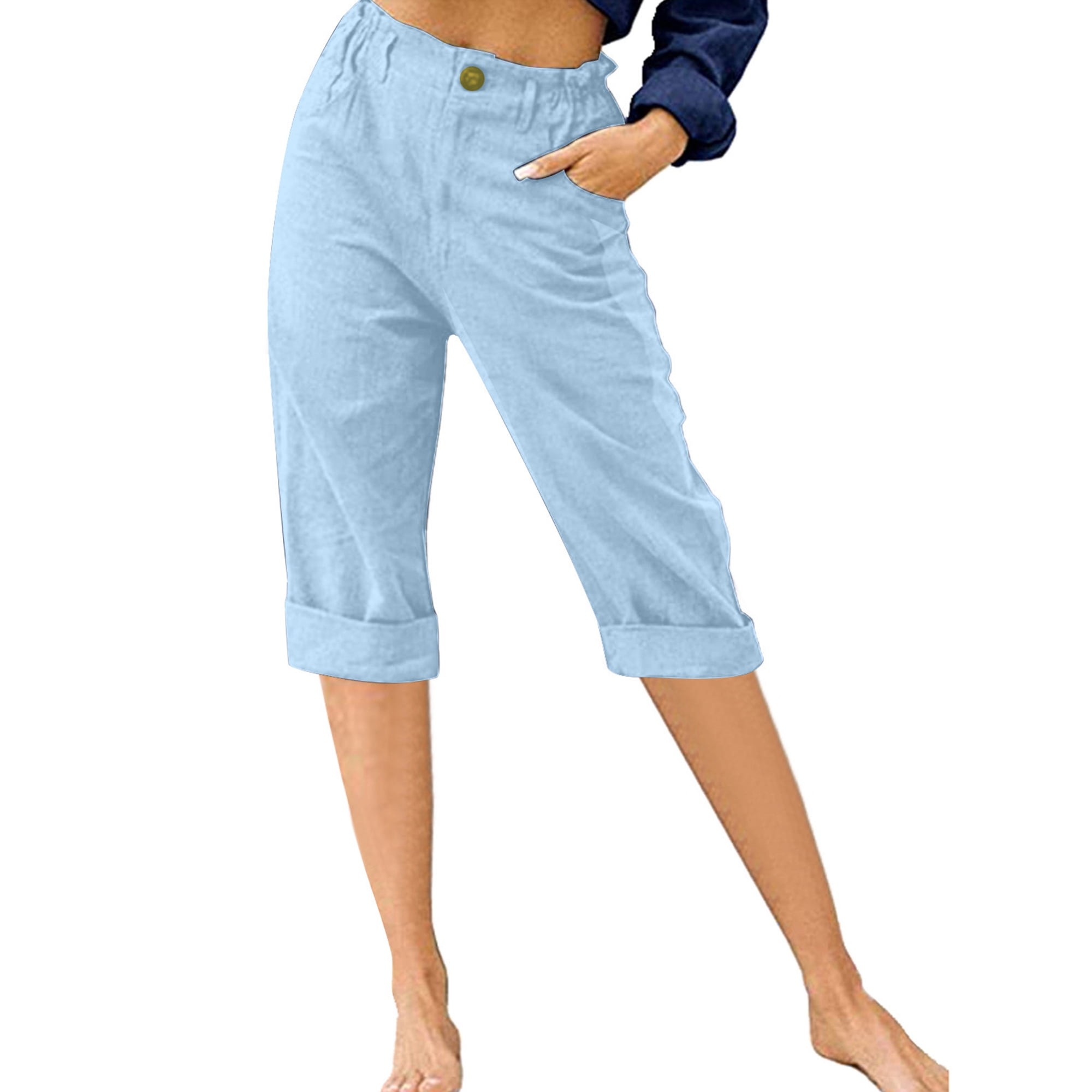 Click here for Innerwin Womens High Waist Lounge Capris  Sky Blue... prices