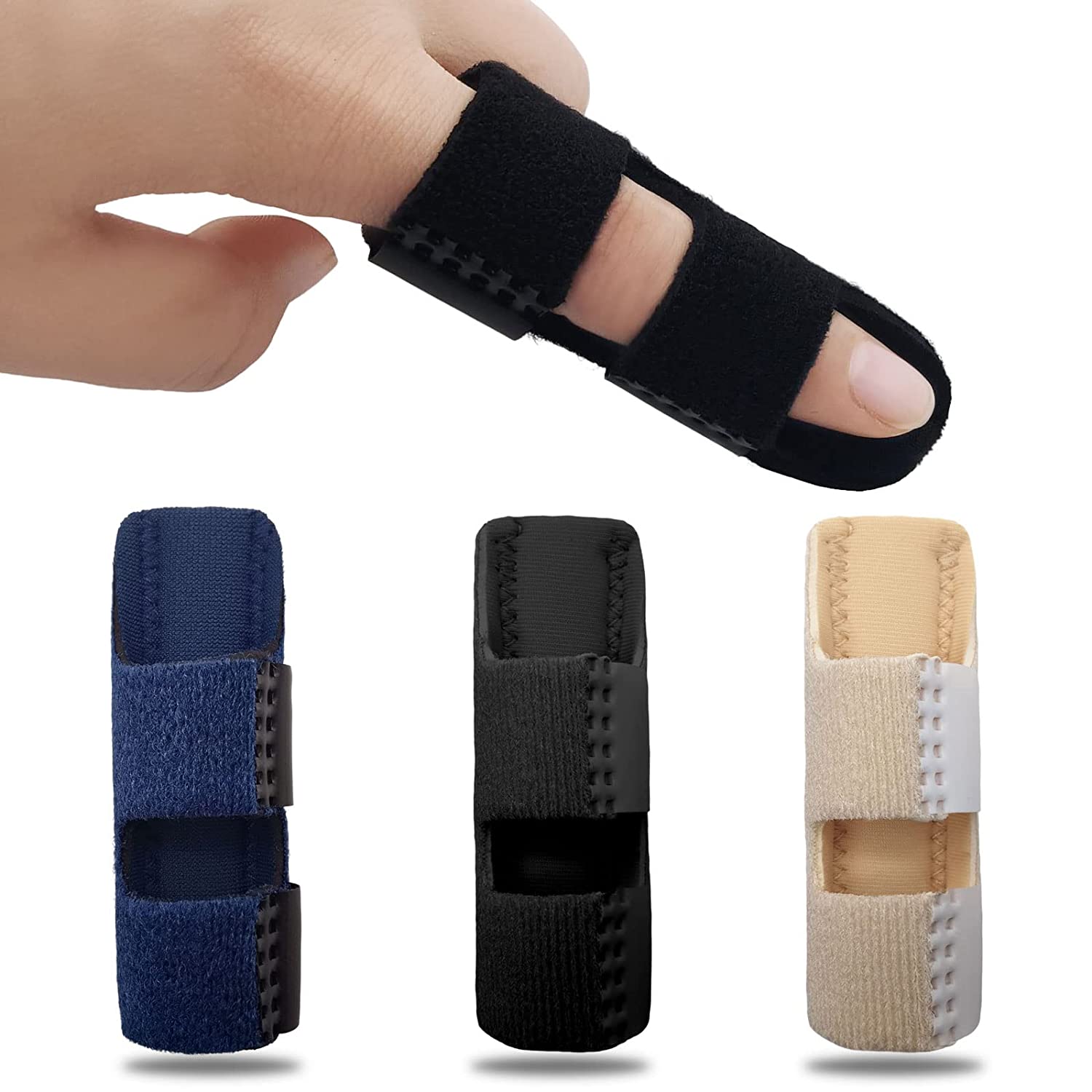 3 Pcs Finger Splints Adjustable Trigger Finger Splint Finger Brace ...