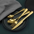 60-Piece Golden/Silvery Stainless Steel Tableware Set, Dishwasher Safe ...