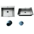 33 Inch Single Bowl Stainless Steel Kitchen Sink 201 Gauge Top Mount ...
