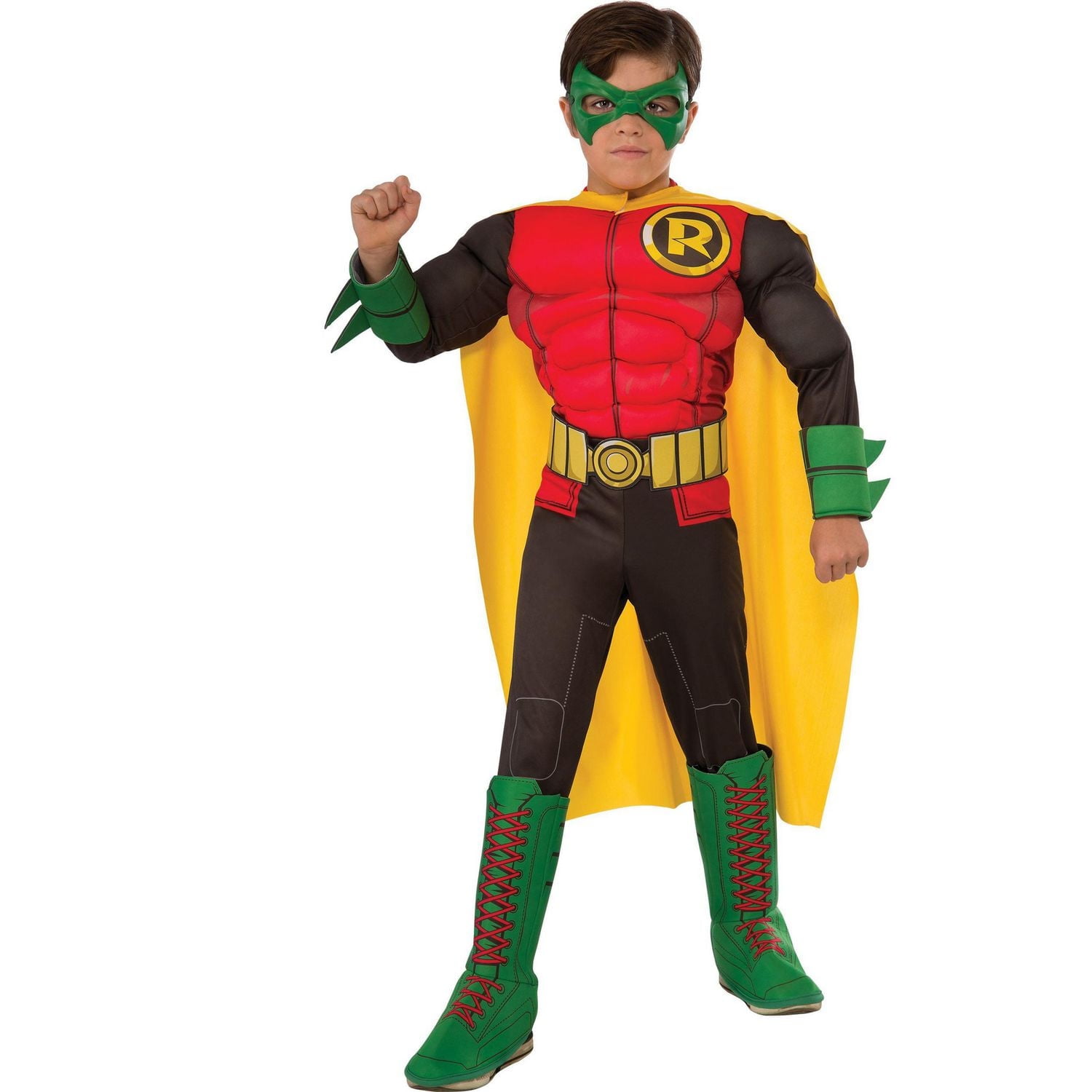 Click here for Rubies Dc Comics Deluxe Muscle Robin Boys Costume prices