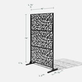 Veradek Outdoor Privacy Screen 3-Panel Set w/ Stand - (Web) - Walmart.com