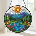 Scenic Lake Decorative Window Hanging – Stained Glass Style - Walmart.com