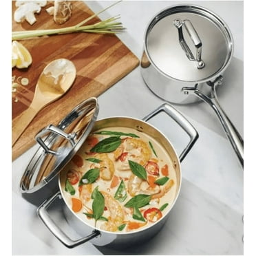Tramontina 14-Piece Tri-Ply Clad Stainless Steel Cookware Set, with Glass Lids - Walmart.com
