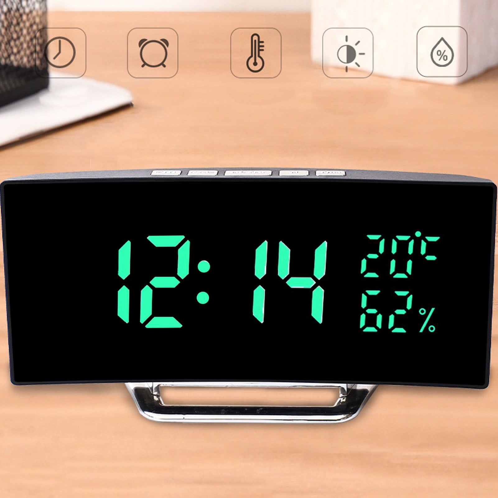Click here for Zaqw Led Digital Clock  Alarm Clock Curved Screen... prices