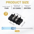 Uxcell 2 Circuits Screw Terminal Blocks, 300V 20A 9.5mm Pitch 2 ...