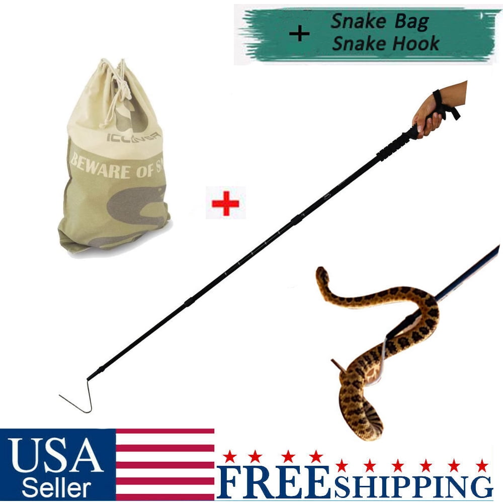 AYAMAYA 57" Retractable Snake Hook+Snake Bag, Professional Stainless ...