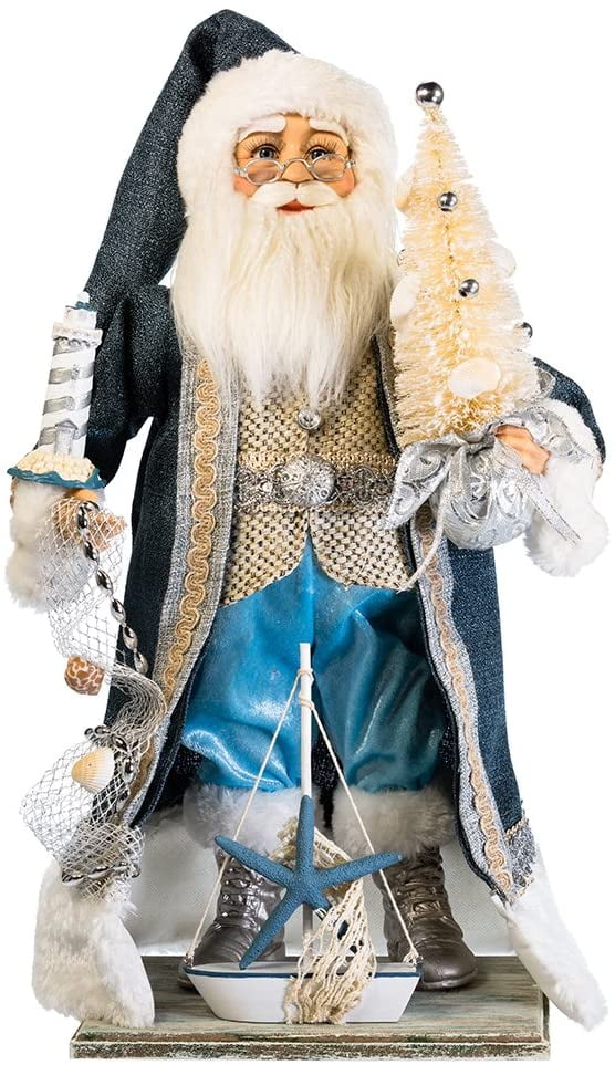 Kurt Adler 18-inch Kringle Klaus Nautical Santa with Tree - Walmart.com ...