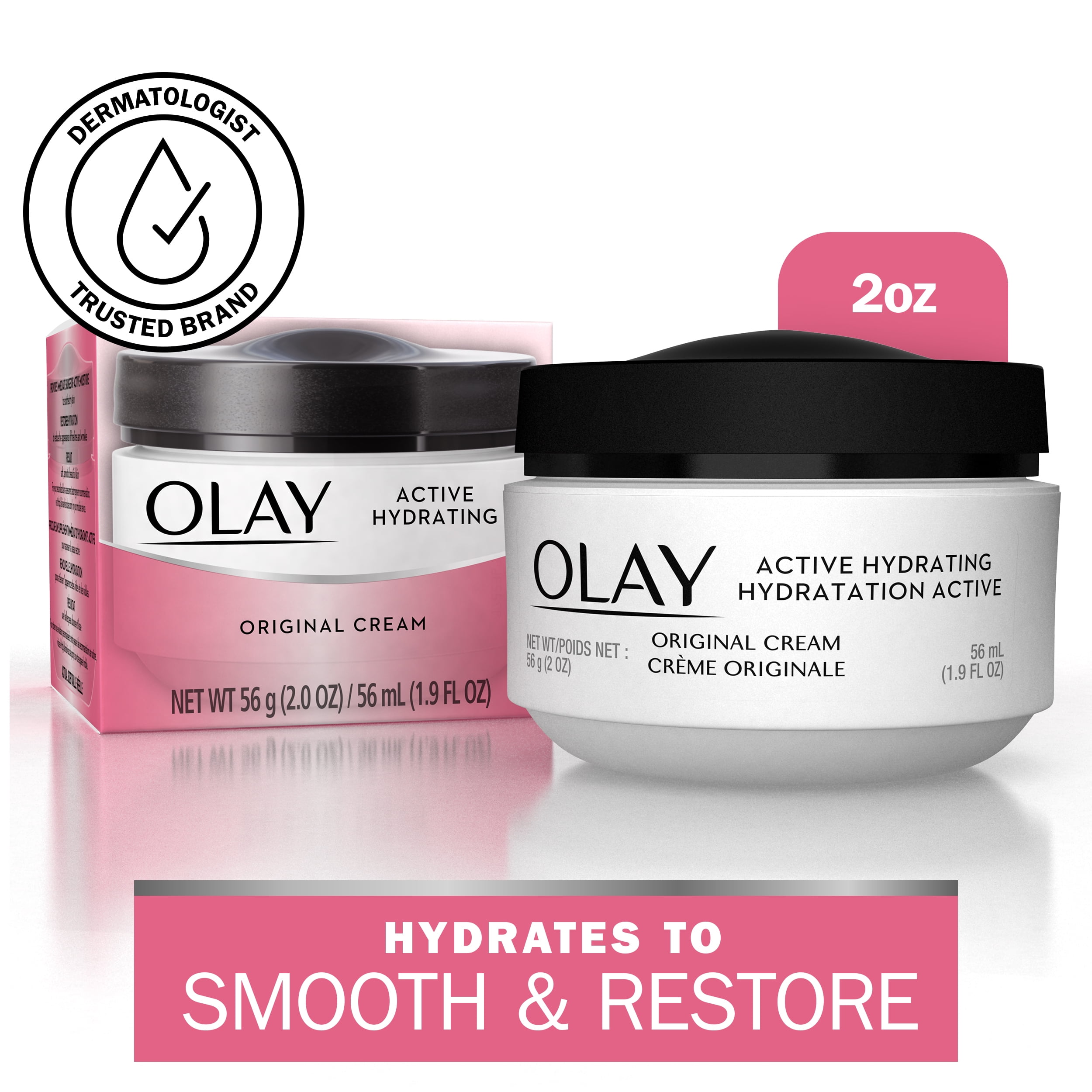 Olay Active Hydrating Face Cream for Women, Fights Fine Lines ...