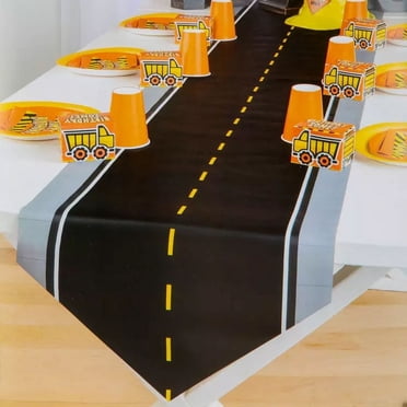 Racetrack Floor Ground Table Runner - Black Race Track Running Mat ...