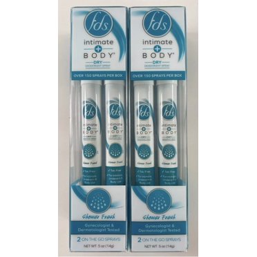 FDS Intimate + Body Dry Feminine Deodorant Spray, Baby Powder, 2 Oz ...