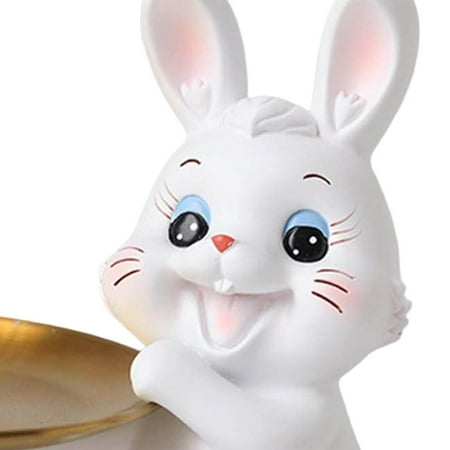 Resin Rabbit Storage Tray Statue Centerpiece Statue Sculpture for ...