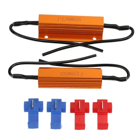 LED Resistor Stub, 100W 6 Ohm Universal Wire Wound Short Circuit LED ...