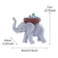 Mini Resin Elephant with Bird Nest Planter, Fairy Garden Decor ...