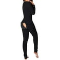 Womens Onesie Pajamas Sexy Butt Flap Pajamas Deep V Jumpsuit Bodycon