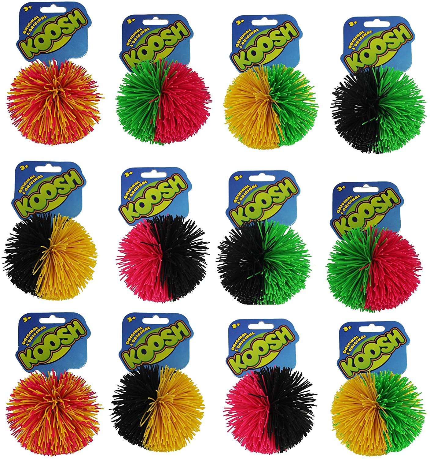 Koosh Balls-Gift Set Bundle- Set of 3 ORIGINAL Koosh Balls with Hang ...