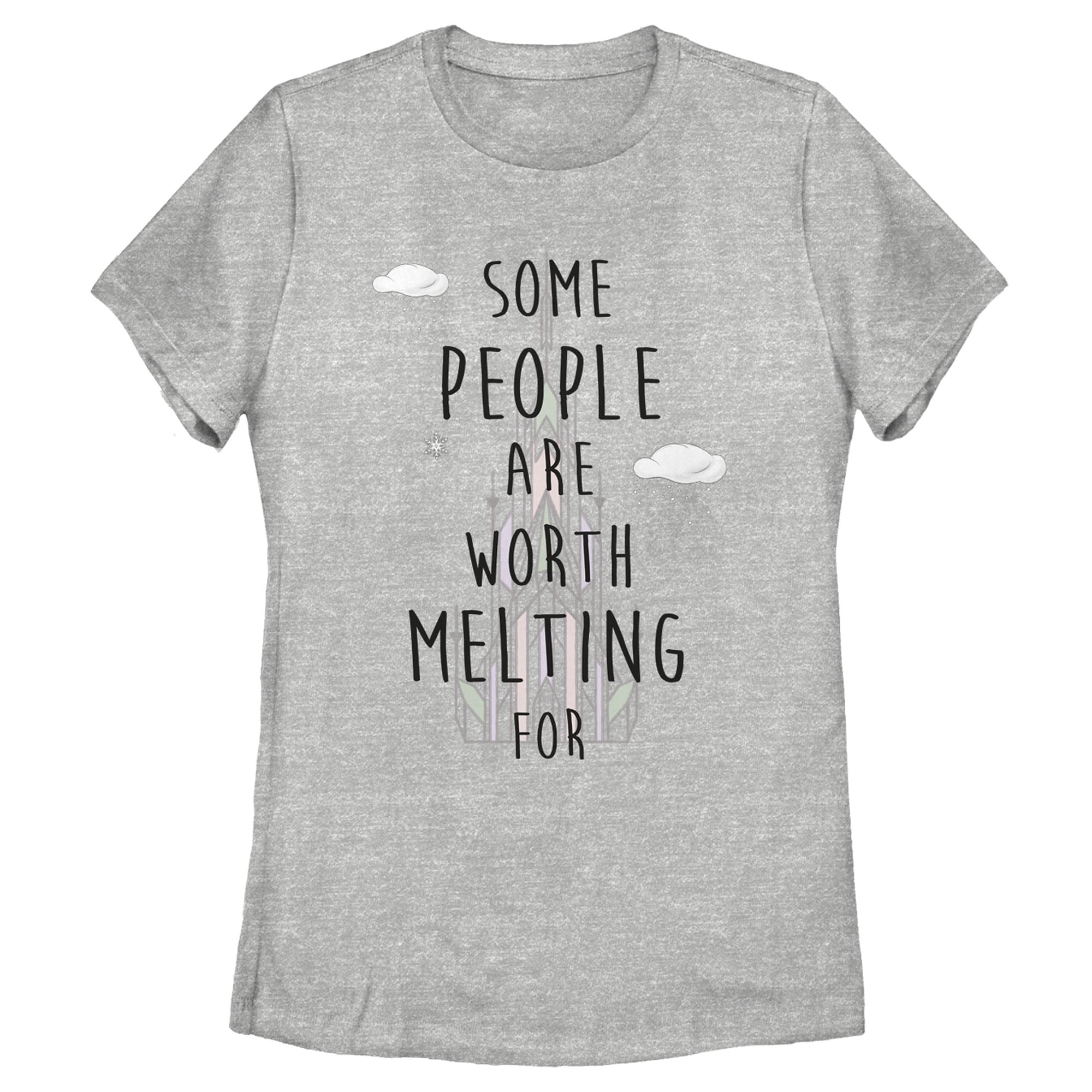 Women's Frozen People Worth Melting For Graphic Tee Athletic Heather ...