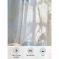 Abstract Ombre Sheer Curtains 108 Inch Long 1 Panel Blue Marble Texture ...