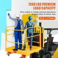 BENTISM Forklift Safety Cage, 36x36 in, 1200 lbs Capacity, Foldable ...