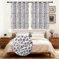 Baseballs and Quotes White Blackout Curtains,Triple Weaved Fabric ...