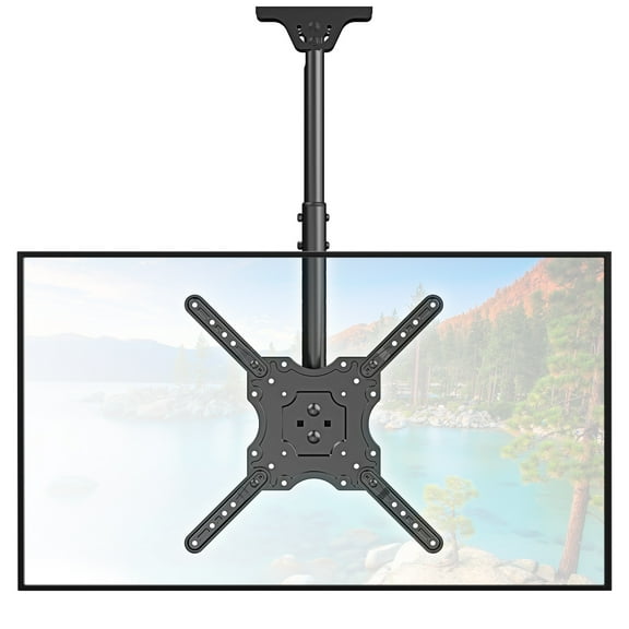 Ceiling TV Mount for 32-65 Inch Flat Screens, Full Motion Adjustable Bracket with 360° Swivel ...