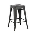AC Pacific Industrial Metal Barstool Set - 24 Seat Height - Walmart.com