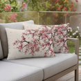 2 Pack Outdoor Waterproof Throw Pillow Covers,Watercolor Cherry Blossom ...