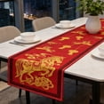 D Linen Table Runner With Printed Pattern For Dining Table Coffee Table Party Decor And Home ...