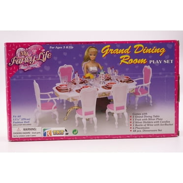 My Fancy Life Barbie Size Dollhouse Furniture Bed Room & Beauty Play ...