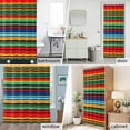 Shower Curtain Bathroom Set Mexico Art Tribal Colorful Stripes ...